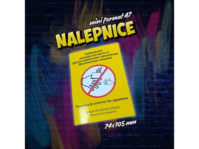 Nalepnice zabranjena prodaja cigareta maloletnim licima