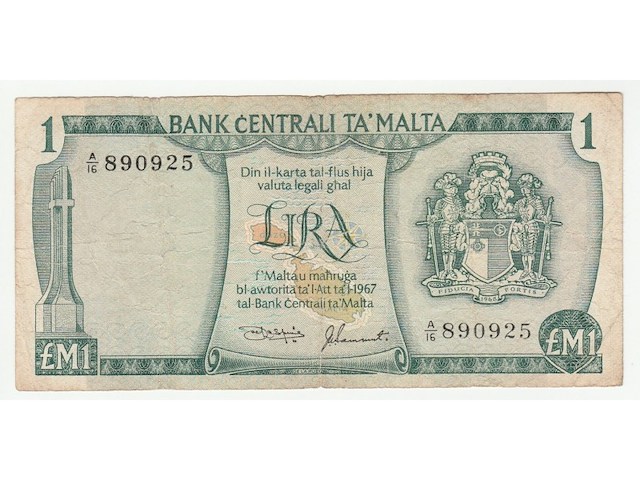1 Lira / Pound, Funta - 1973 - Malta