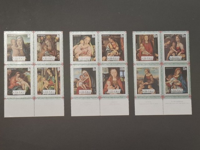 Aitutaki Cook Islands 1973 Božić ** komplet 3×4 blokovi