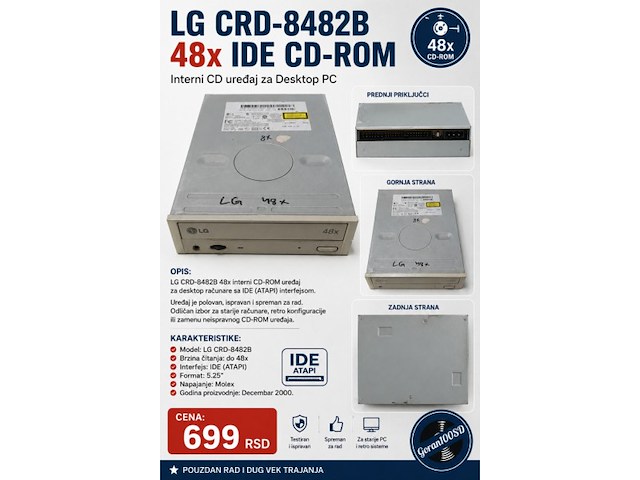 LG CRD-8482B 48x interni CD-ROM