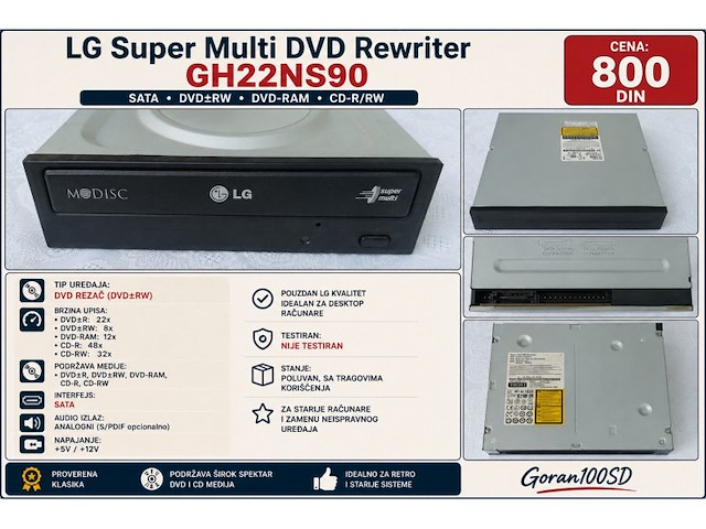 LG Super Multi DVD Rewriter GH22NS90 (SATA)
