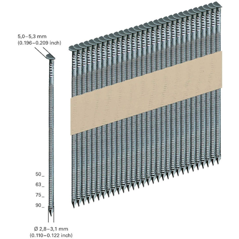 Metabo – Ekseri u papirnoj traci, ugao 34°, 2,8x75mm, 4000kom – 630154000