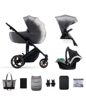 Kinderkraft Prime 2 Mink Pro kolica za bebe 3 u 1 Shadow Grey