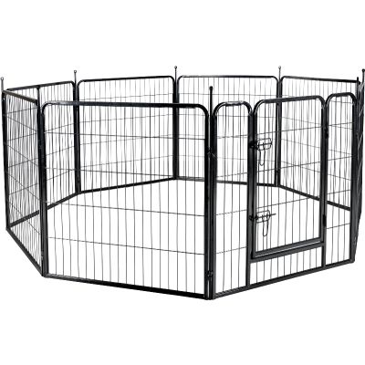 Flamingo Ograda za Pse Zecta Crna 205x80x80x13cm