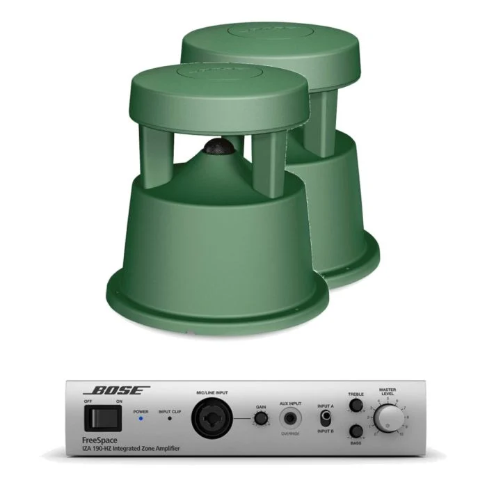 BOSE FreeSpace komplet ozvučenja: 2× baštenski zvučnik 360P-II, integrisano pojačalo IZA190-HZ