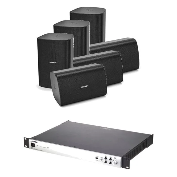 BOSE FreeSpace komplet ozvučenja: 6× zidni zvučnik FS4SE, integrisano pojačalo IZA 2120-HZ