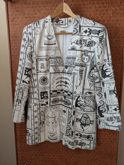 Vintage African print unikatni sako
