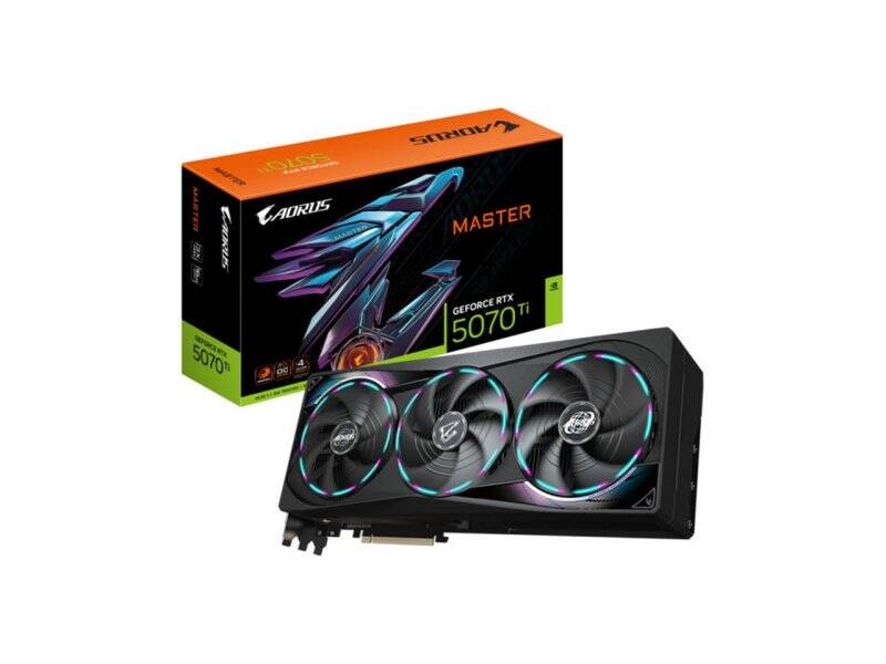 GIGABYTE NVIDIA GEFORCE RTX 5070 TI AORUS MASTER 16GB 256BIT GV-N507TAORUS M-16GD REV. 1.0