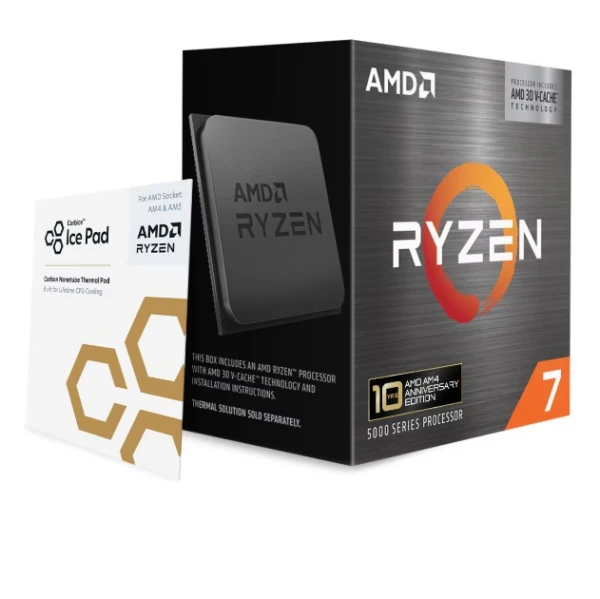 CPU AM4 AMD RYZEN 7 5800X3D, 8C/16T, 10TH ANNIVERSARY EDITION 100-100000651POF