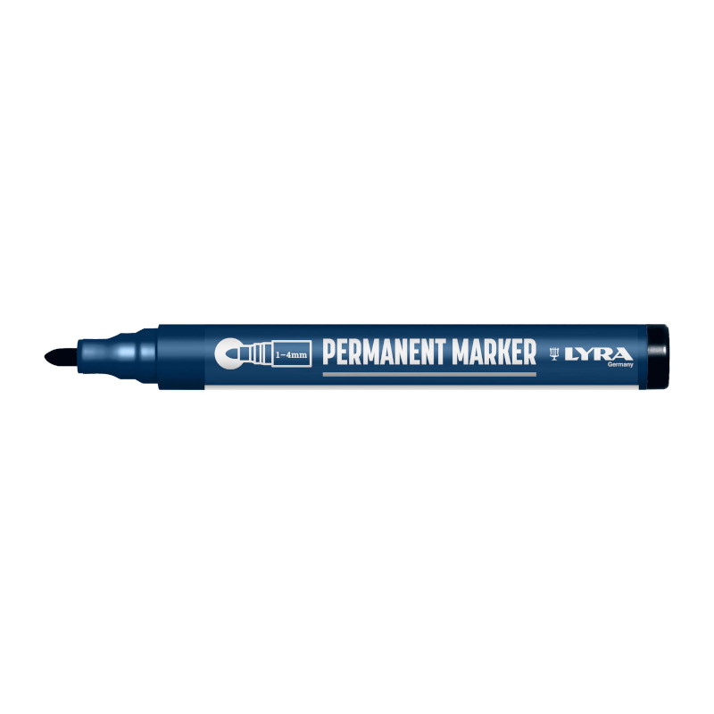 Marker permanentni sa okruglim vrhom 1-4mm - Crni