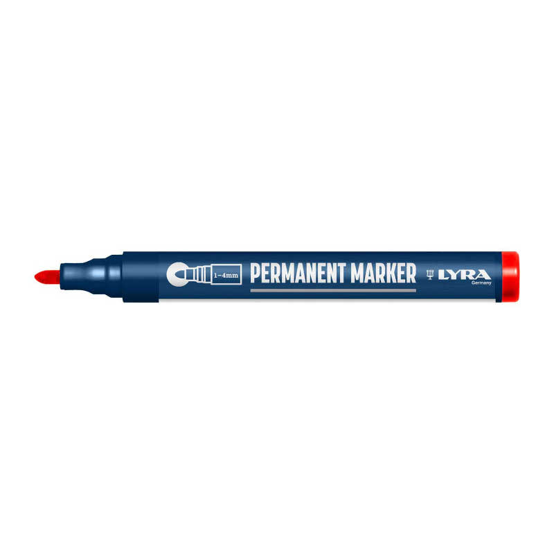 Marker permanentni sa okruglim vrhom 1-4mm - Crveni