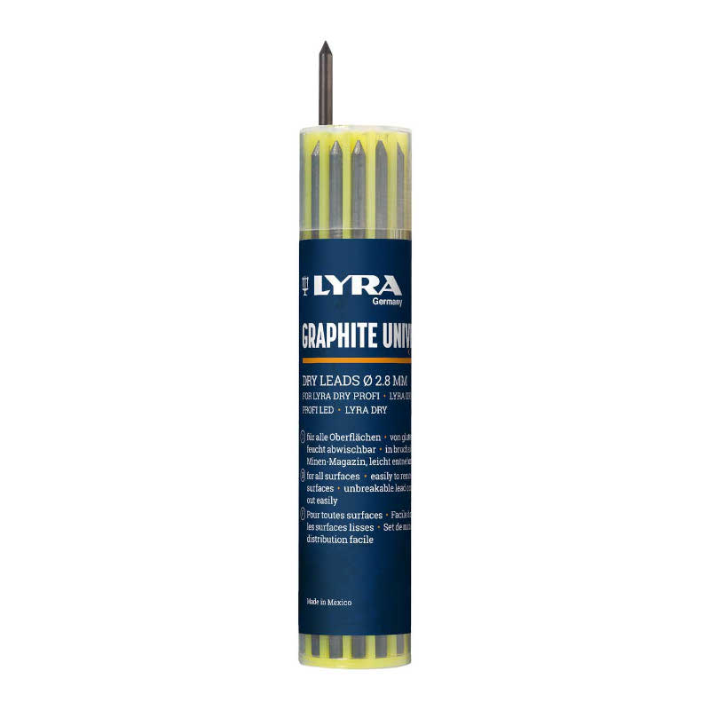 Mine rezervne 2B grafit univerzalne DRY
