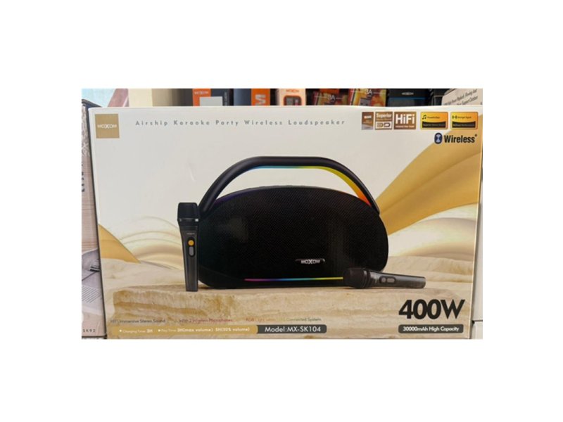 MOXOM ZVUČNIK BLUETOOTH MX-SK104 SA DVA MIKROFONA CRNI