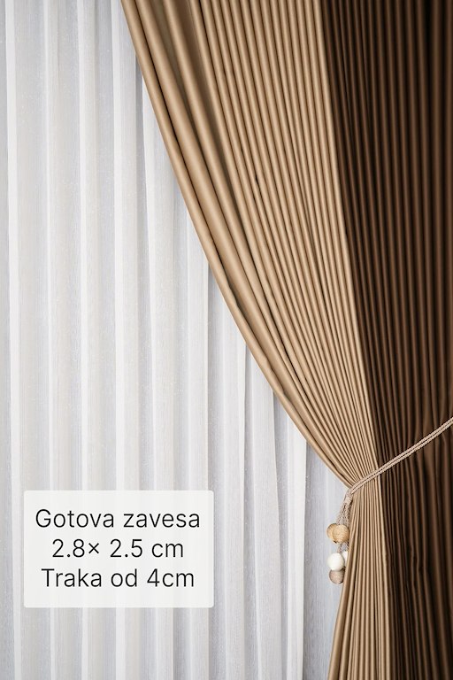 Gotova zavesa Stela bela