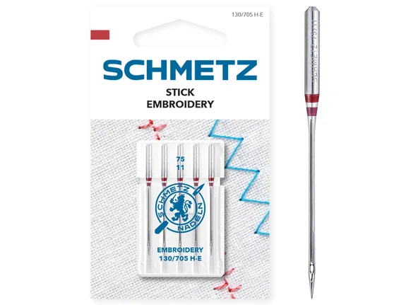 Schmetz Igle Embroidery Stick NM 75