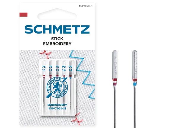 Schmetz Igle Embroidery Stick mix NM 75-90