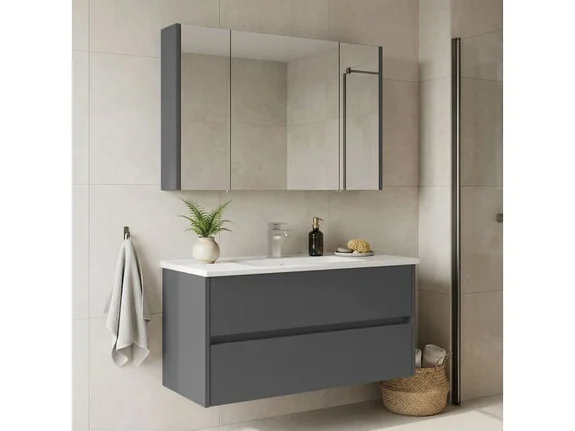 Skye Decor Kupatilski ormarić sa lavaboem i ogledalom Set 2kom Arno 100 - 760