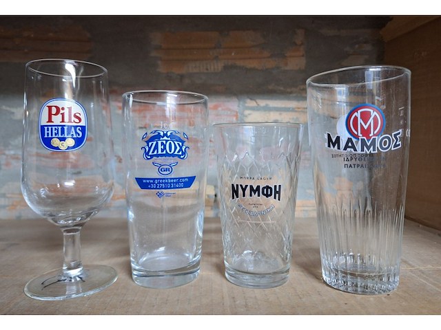 Čaša za pivo set 4 kom -Grčka
