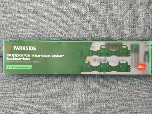Parkside zidni držači za baterije 2x3