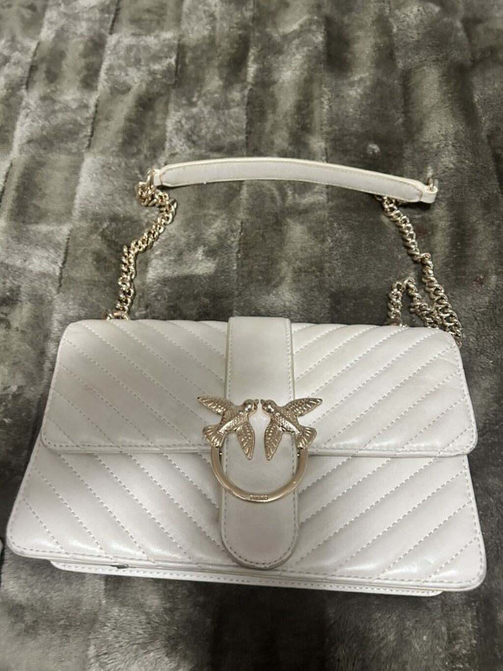 Pinko Elegantna ženska torba preko ramena – bela, prošivena -