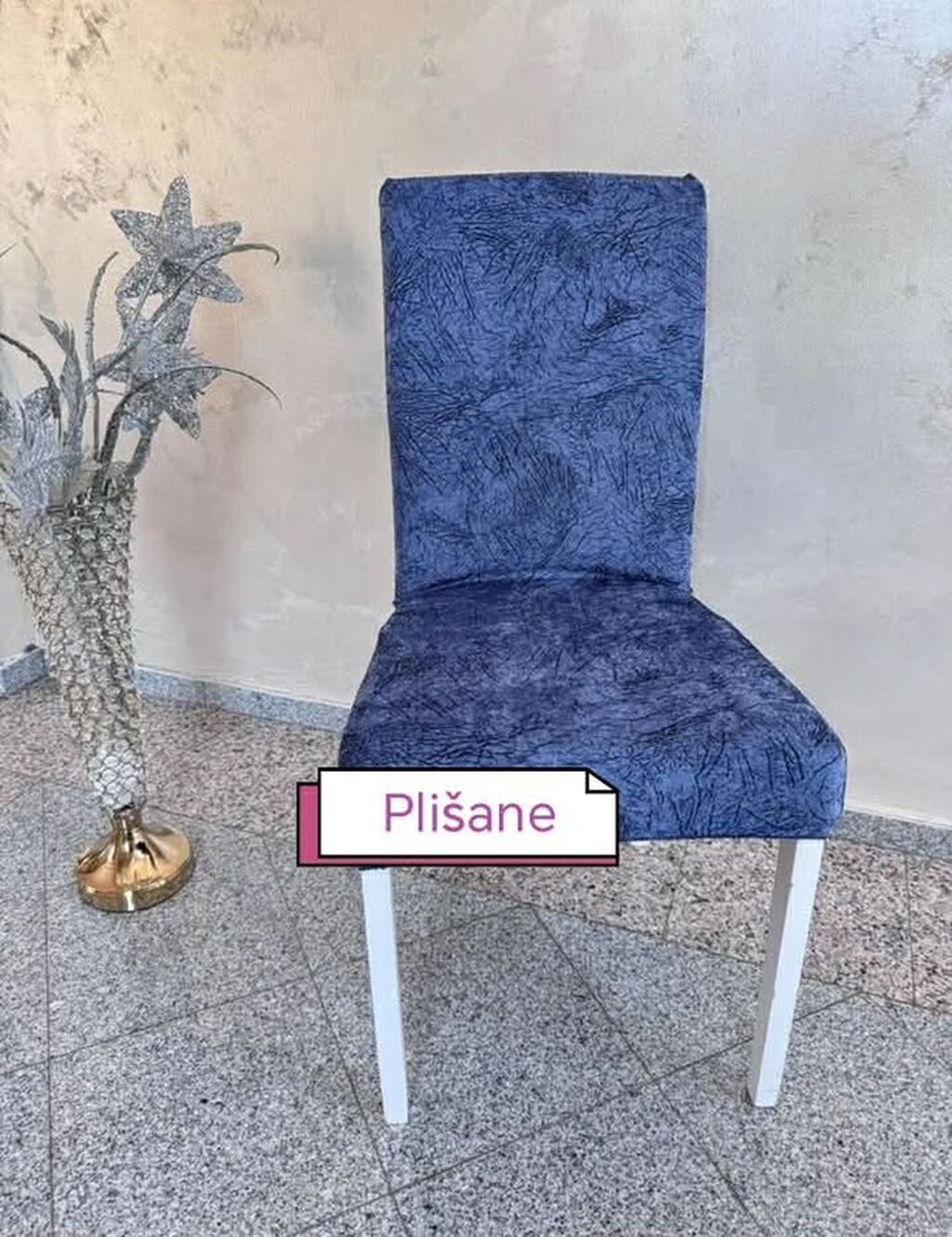 Plišane navlake za stolice bez karnera 6 komada-2000dinara R