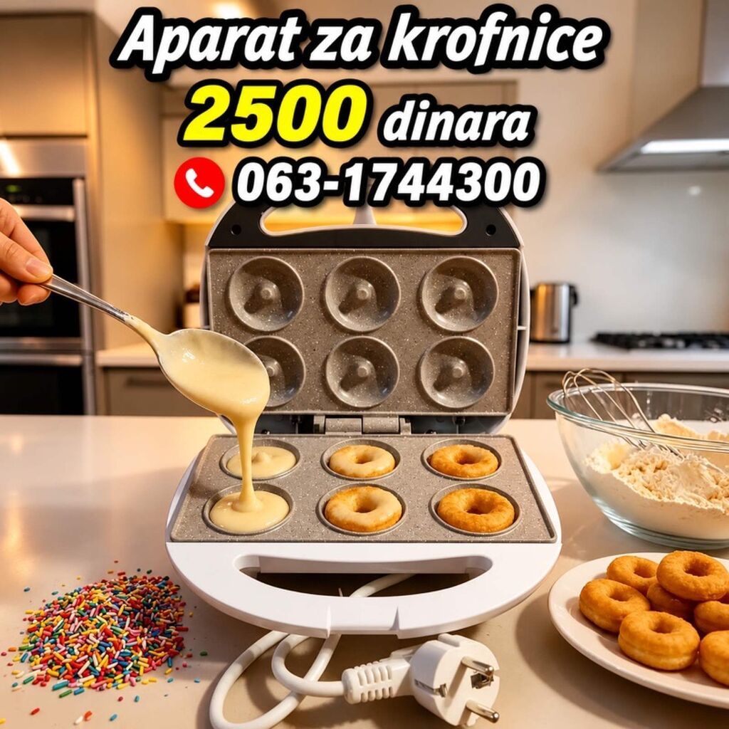 Aparat za krofnice - Električni aparat sa kalupima za mini krofnice