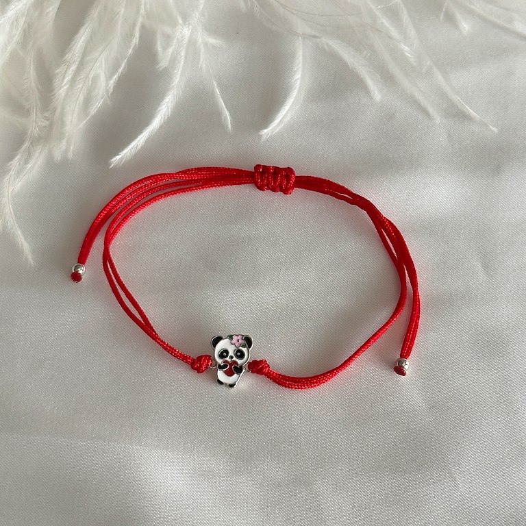 Panda - konac narukvica za decu od srebra