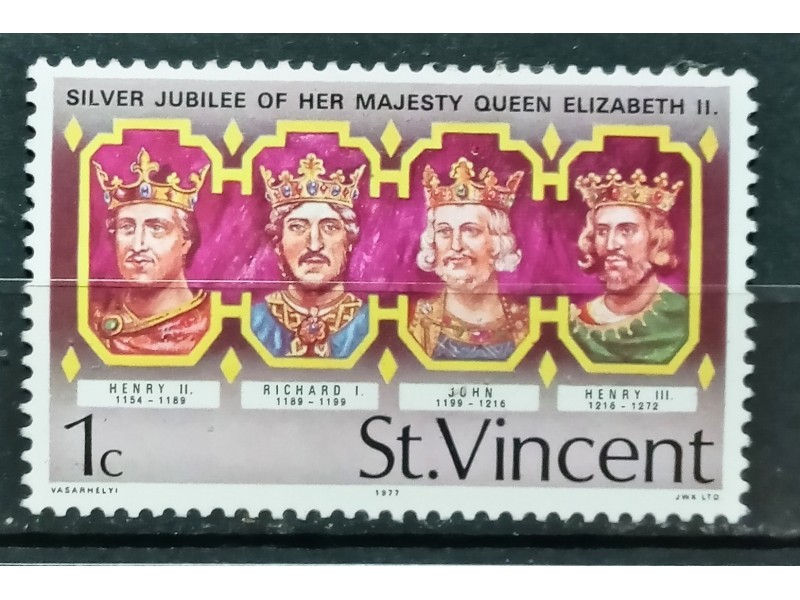ST. VINCENT 1977 - VLADARI ENGLESKE **