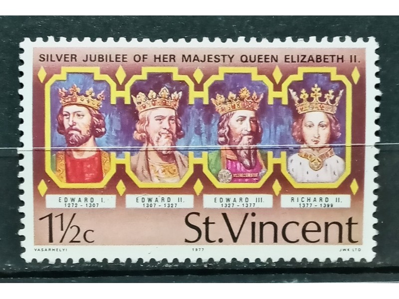 ST. VINCENT 1977 - VLADARI ENGLESKE **