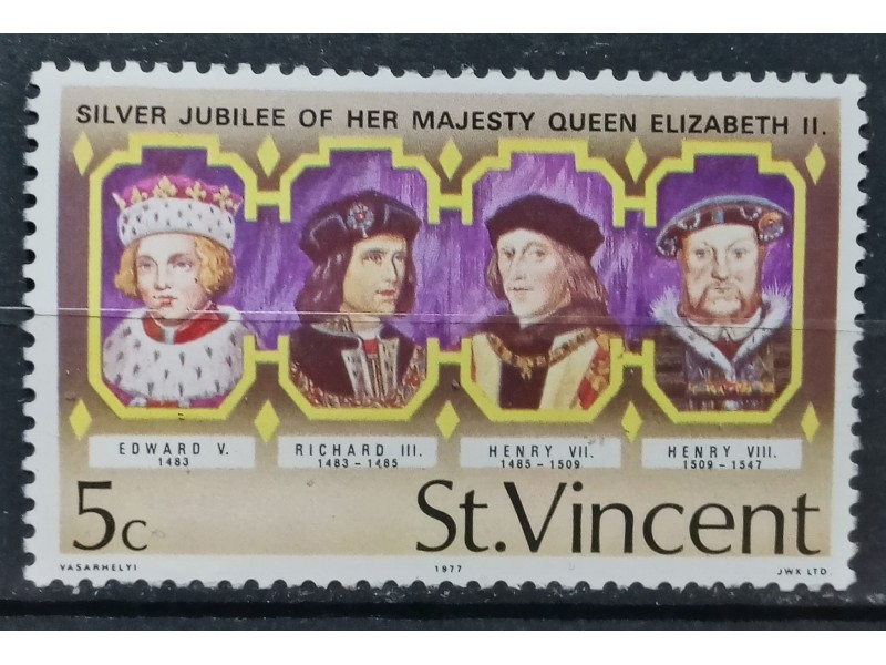 ST. VINCENT 1977 - VLADARI ENGLESKE **