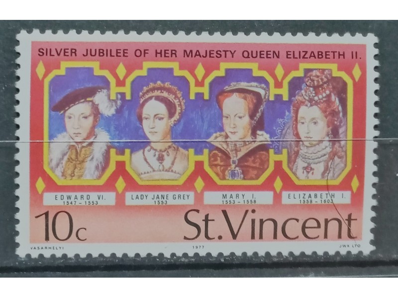 ST. VINCENT 1977 - VLADARI ENGLESKE **