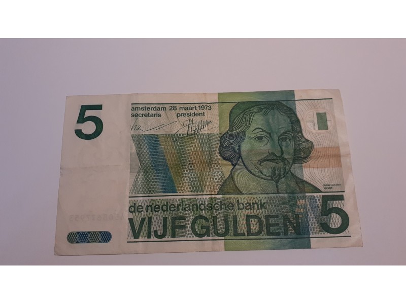 HOLANDIJA - 5 GULDENA - 1973