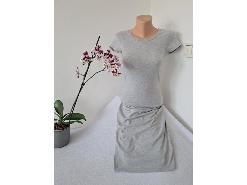 PRIMARK bodycon siva haljina vel 34