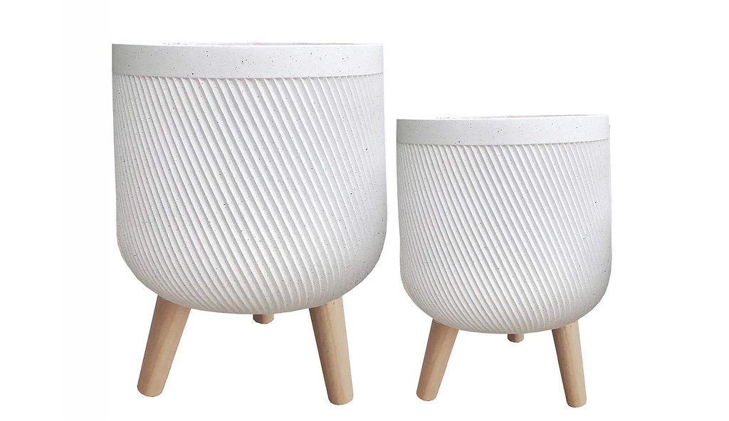 Saksija white-terrazzo HT30192 24x24x24 cm