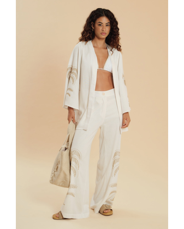 Offwhite Kimono Tropical