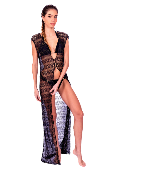 Lace Zig Zag Positano Black
