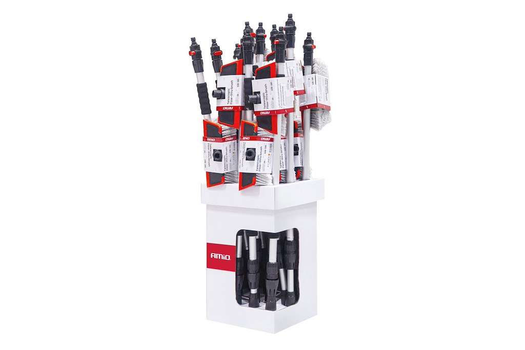 Teleskopski set četkica za protočno čišćenje u postolju 108-180 cm 12 delova AMIO-04896 Proizvod meseca