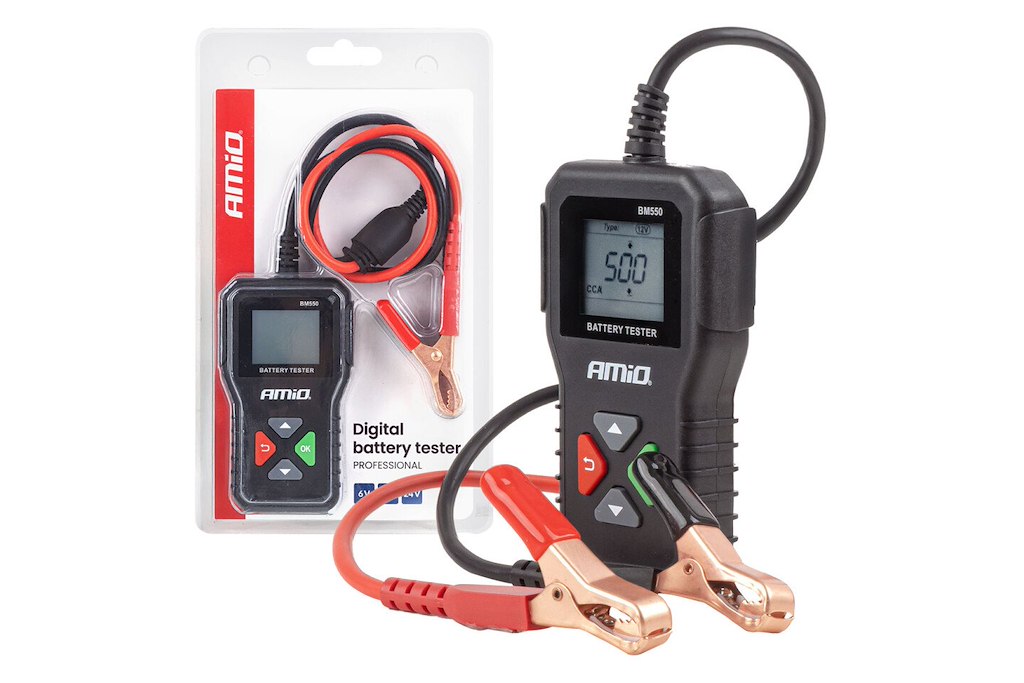 Profesionalni digitalni tester baterija 2–220 Ah 6V 12V 24V AMIO-04920 Proizvod nedelje