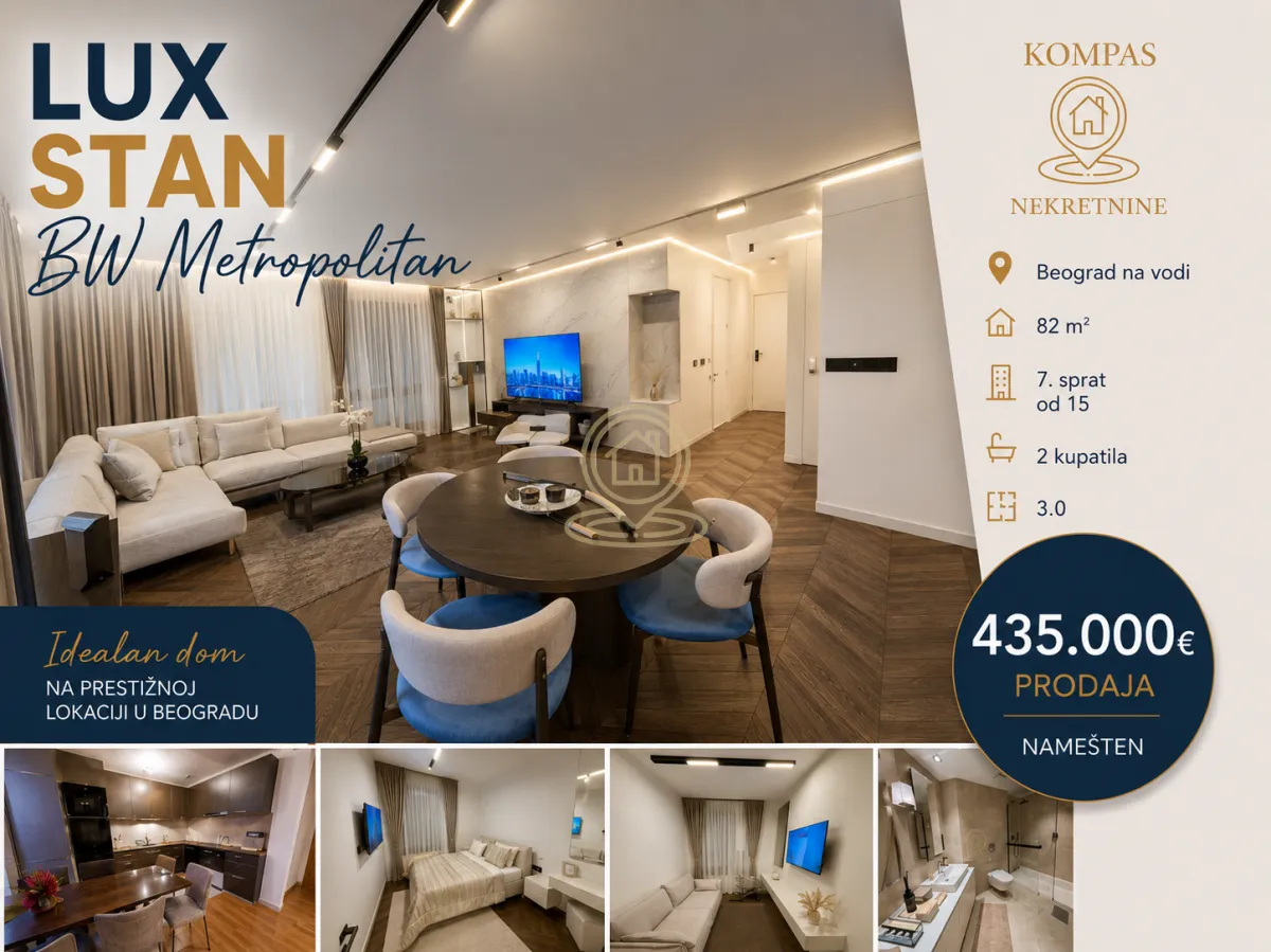 Prodaja, trosoban stan, 82m², Savski Venac, Beograd