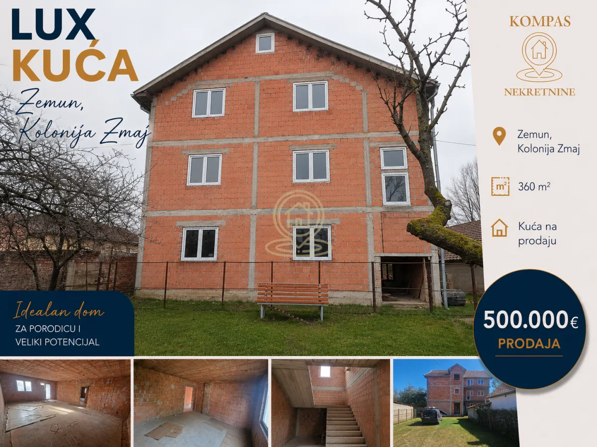 Prodaja, kuća, 360m², Zemun Sve Podlokacije, Beograd