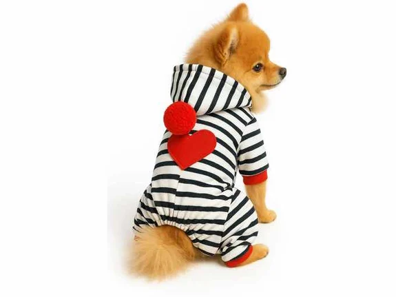 PAWS & WHISKERS Modni dodatak za pse Dog Jumpsuit Heart XL