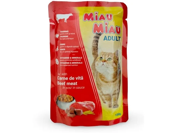 Miau Miau Hrana za mačke Govedina 100 g