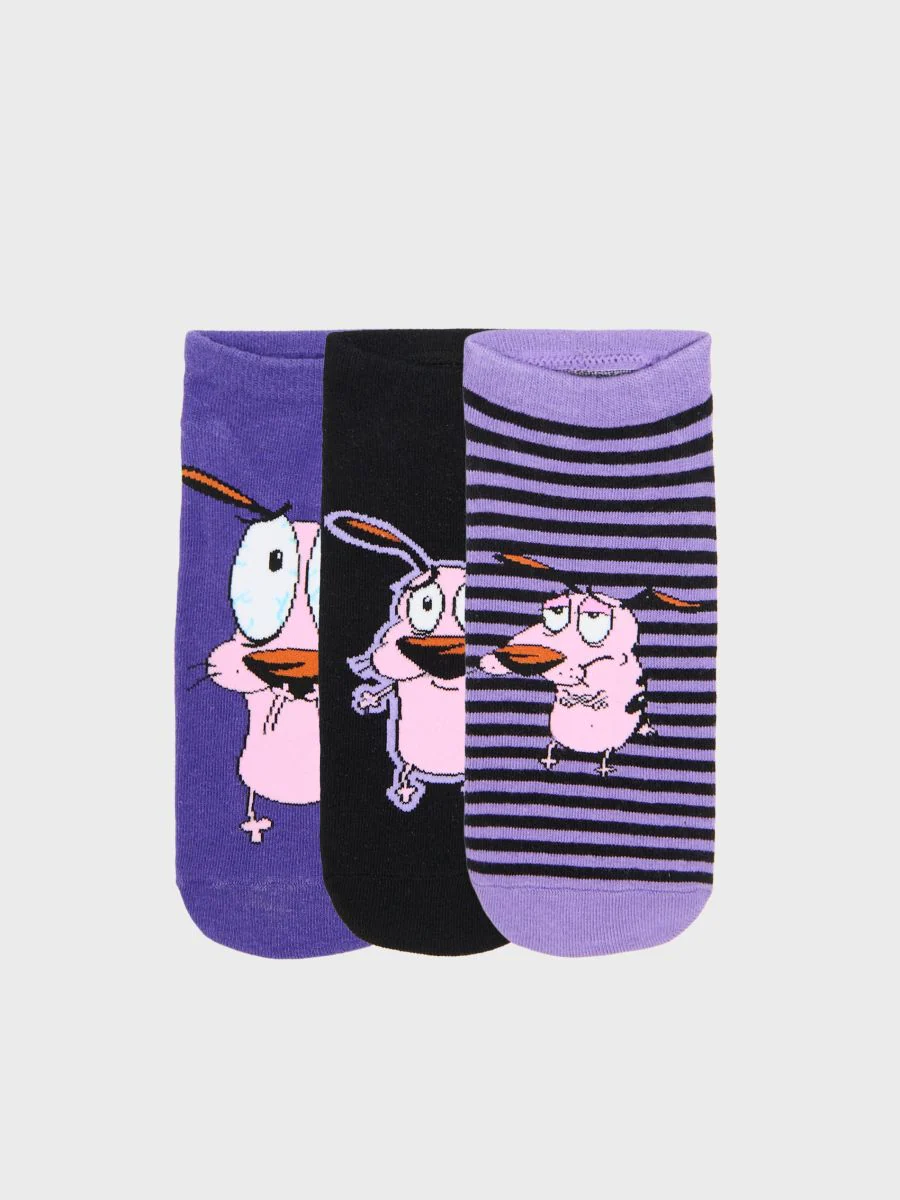 Pakovanje od 3 para čarapa s dezenom Courage the Cowardly Dog