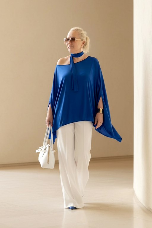 Bluza Plus-Size SOFIA Print – plava