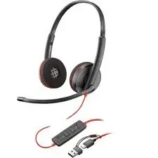 Slušalice žične HP Poly 3225 USB-C+3.5mm Plug+USB-C/A crne 8X229AAID: EK000874325