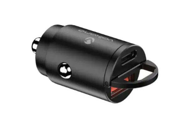 USB auto punjač Volkano Obscurix Series VK-8007-BK 30W USB-A + USB-CID: EK000874926