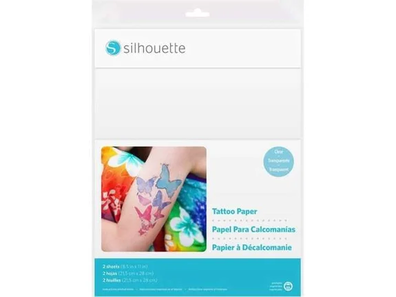 Silhouette Printable Tattoo Paper Clear
