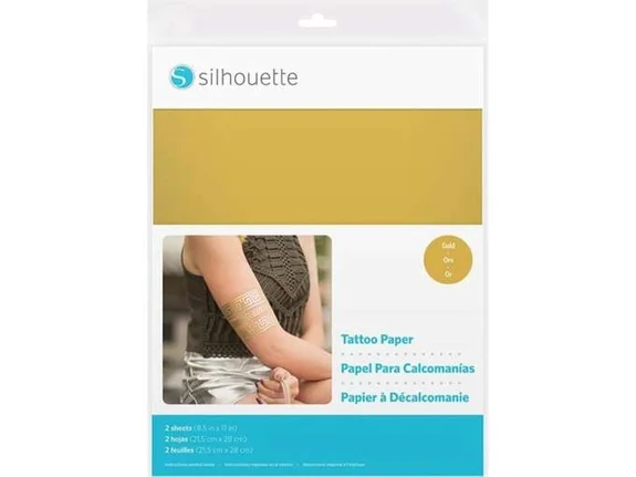 Silhouette Temporary Tattoo Paper Zlatna