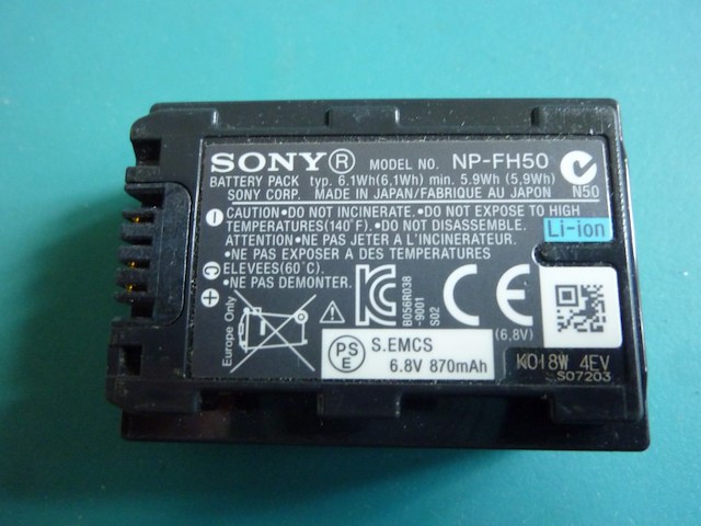 SONY  NP-FH50  -  baterija za kamere
