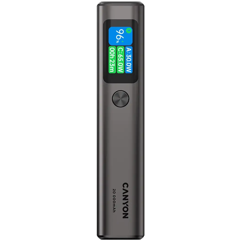 Canyon OnPower 230 20000mAh 130W max Power Bank 2xUSB Type C, 1xUSB-A